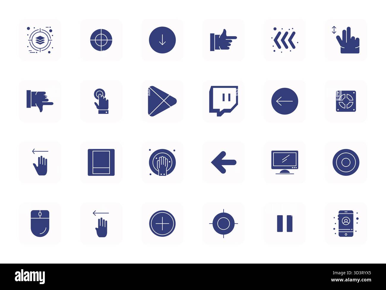 Essential pack of 24 PIXEL Perfect vector icons for Interface Element ...