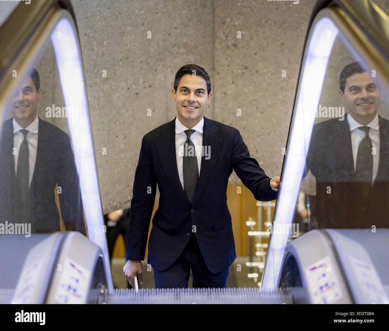 THE HAGUE – Rob Jetten (D66) arrives for a meeting with Joost Eerdmans (JA21) and scout Wouter ...