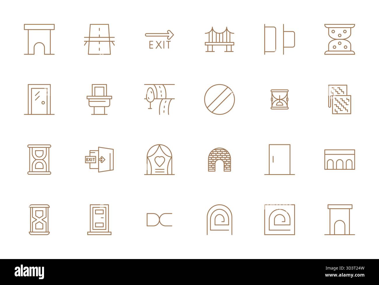 A dynamic set of 24 vector icons in Bold Line, tailored for Passage ...