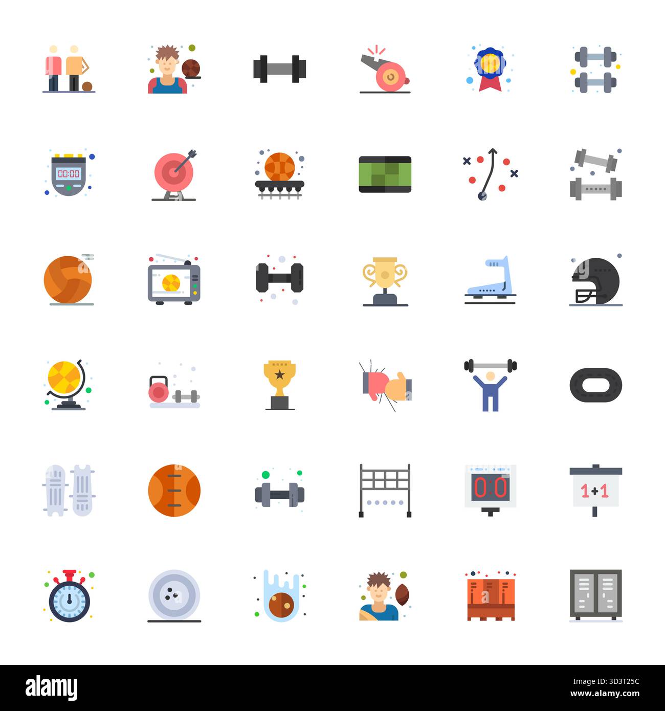 Artfully designed 36 Flat PIXEL Perfect vector icons for Sports ...