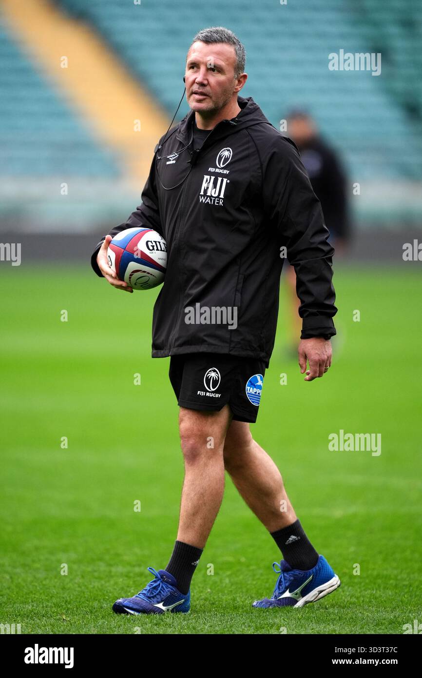 Rugby coach and former rugby player Aaron Mauger during a training ...