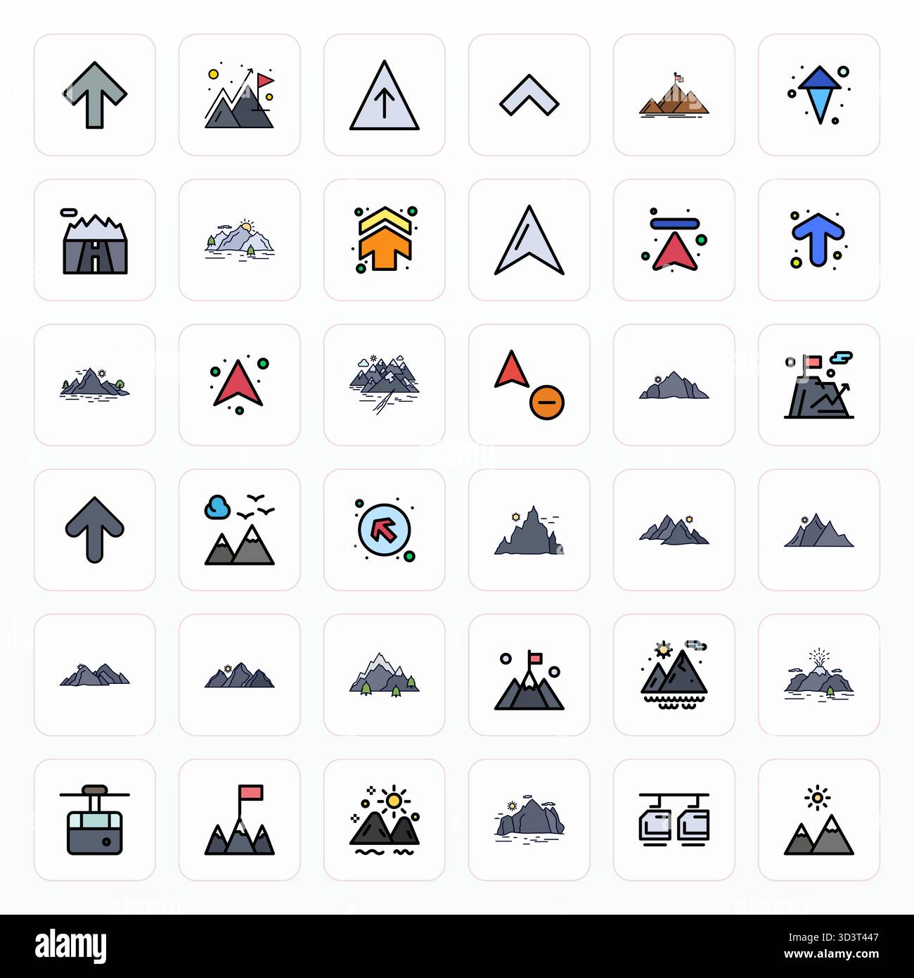 Professionally designed 36 vector icons in Filled Line, capturing the ...