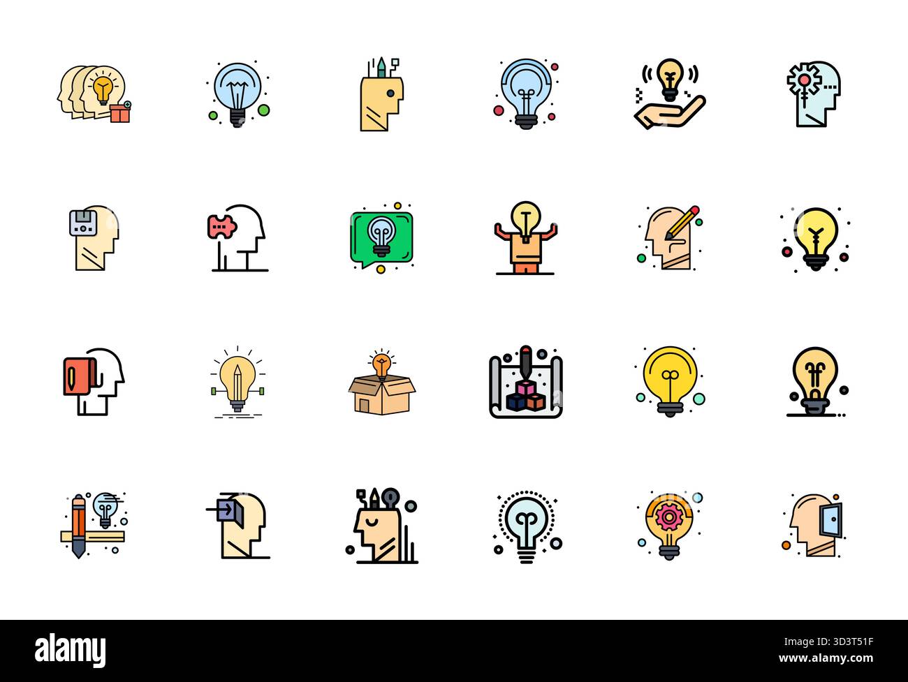 Innovative pack of 24 vector icons themed around Conceptualization ...