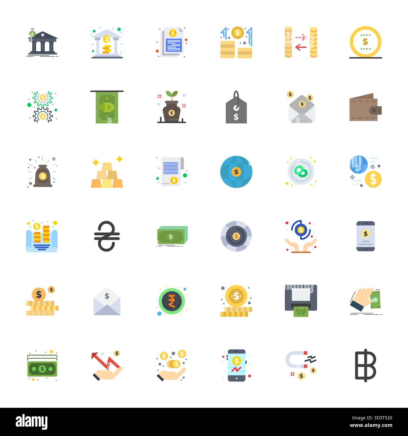 Essential pack of 36 Pixel Optimized vector icons for Currency in Flat ...