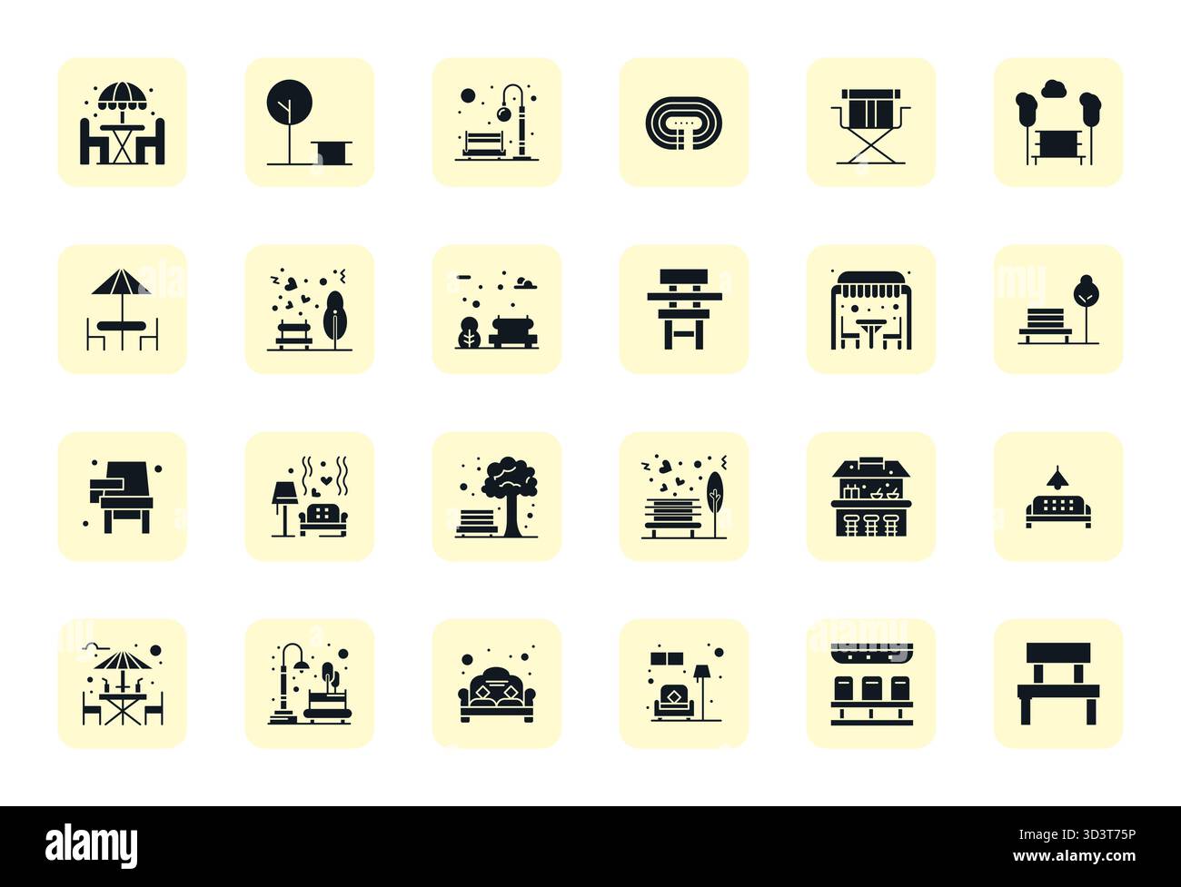 Expertly designed 24 Filled Editable vector icons for Seating, engineered at High Resolution ...