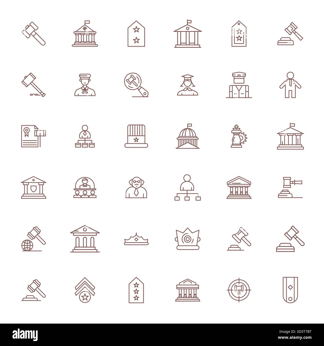 Advanced collection of 36 Editable vector icons inspired by Authority ...