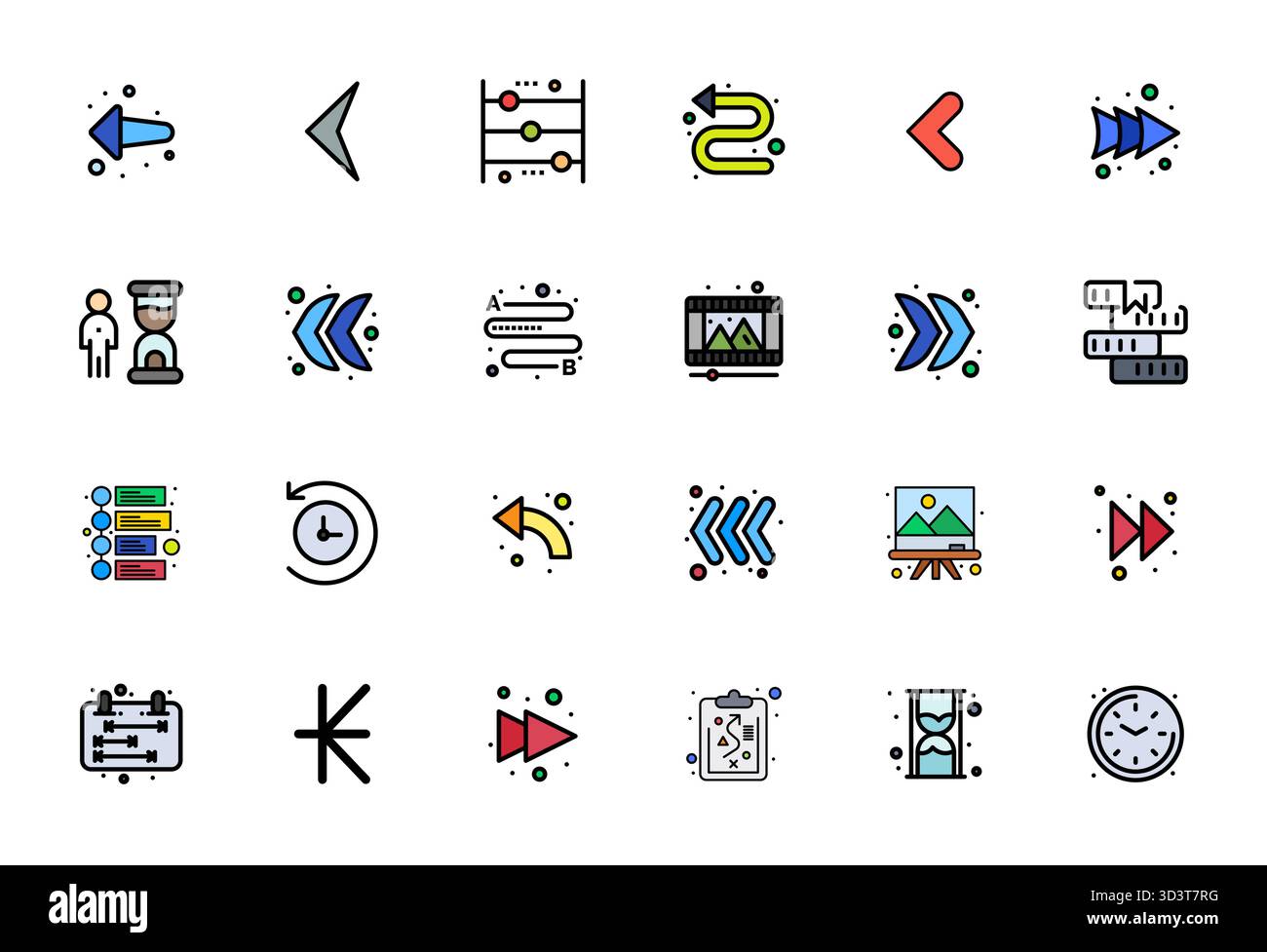 Discover a set of 24 Flat Line Filled vector icons crafted for the ...