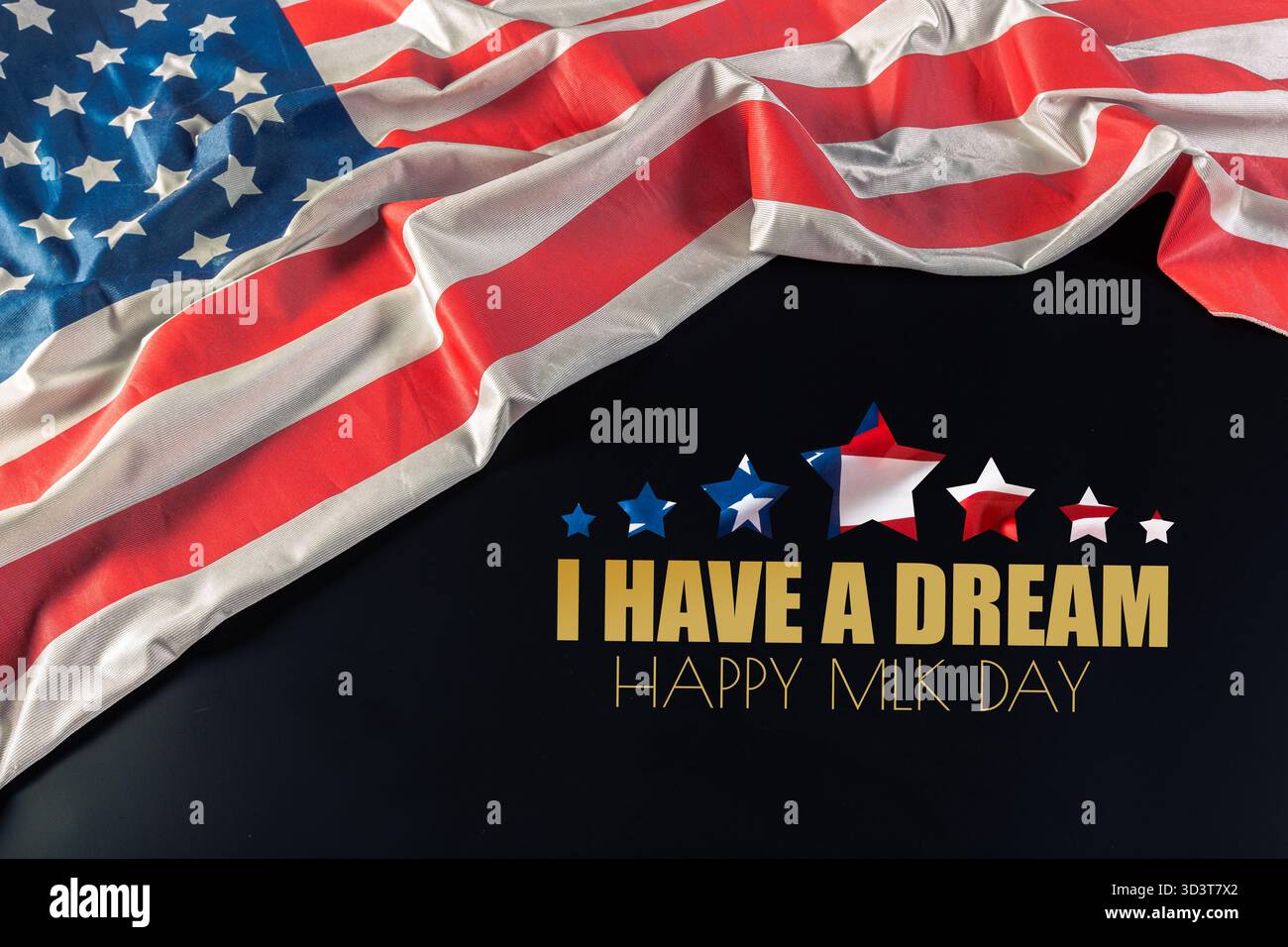 Celebrating Martin Luther King Jr. Day with an American flag and ...