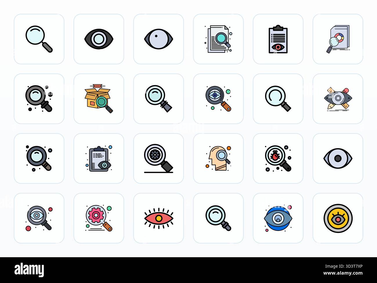 Carefully observe Stock Vector Images - Alamy