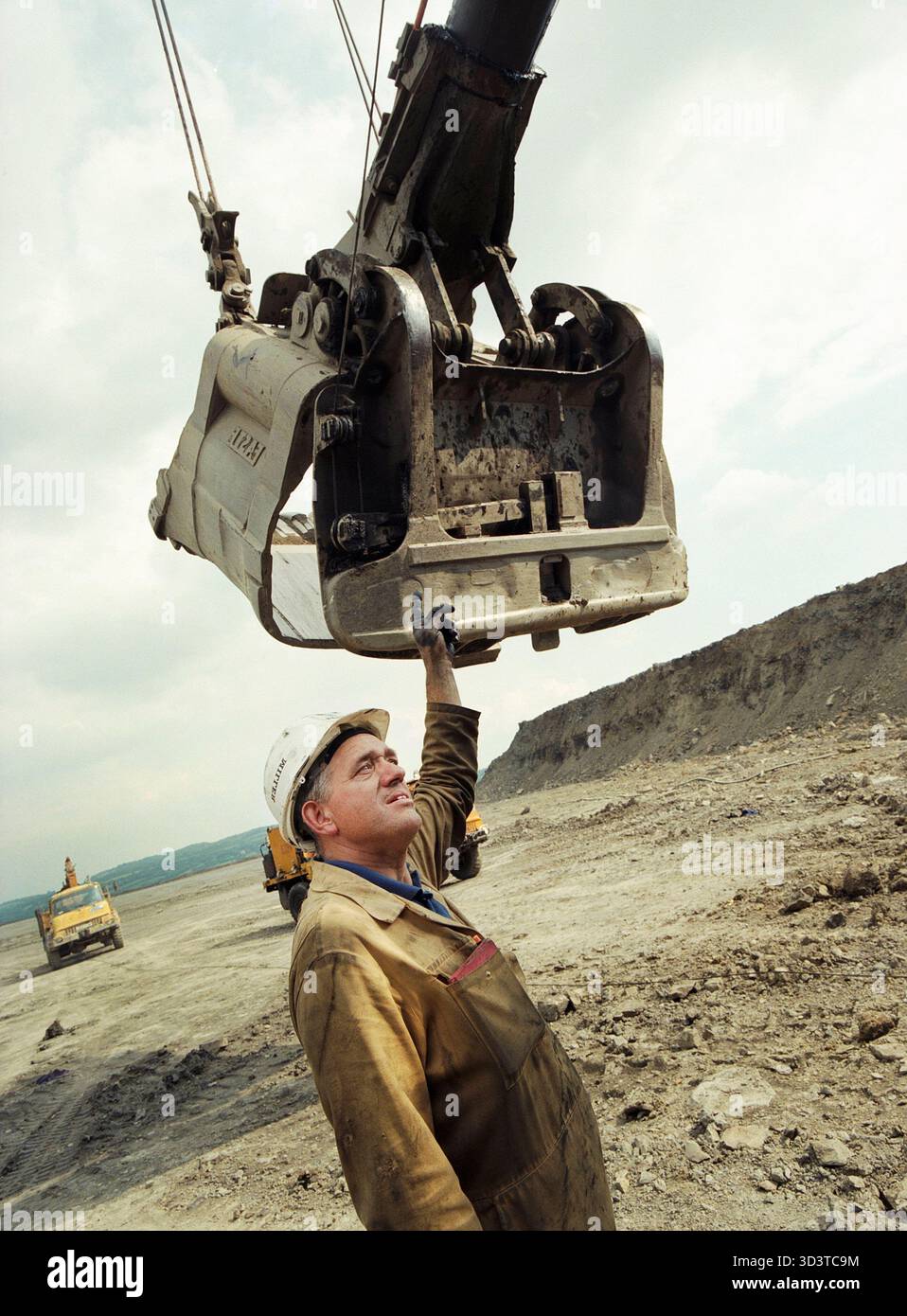 Opencast Coal Mining in 1997, at Gilfach Lago site in South Wales, UK ...
