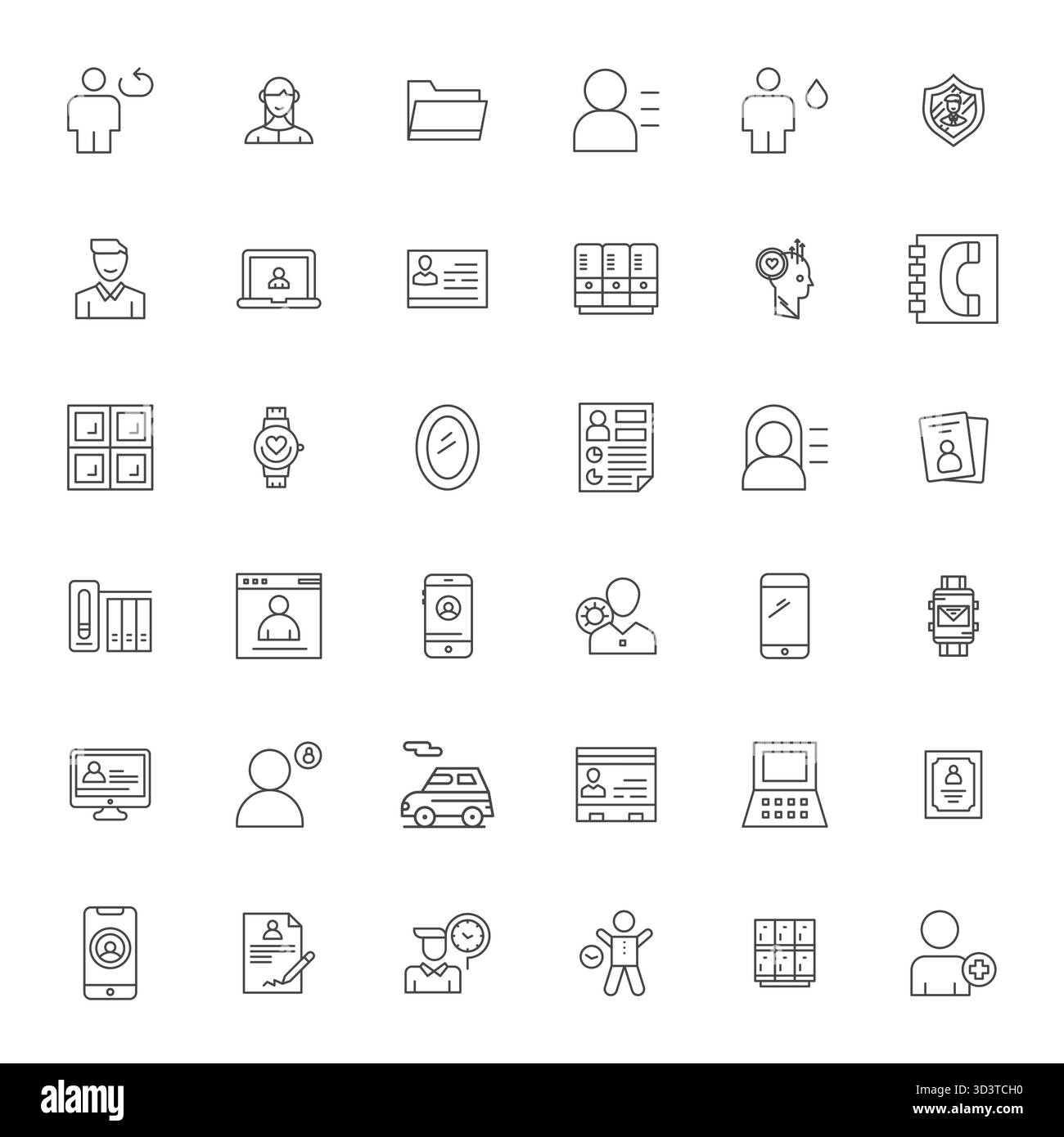 Intelligently designed 36 Editable vector icons inspired by Personal ...