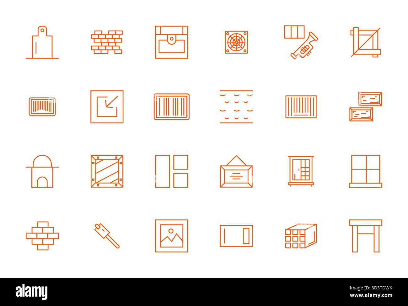 Innovative pack of 24 vector icons themed around Rectangular ...