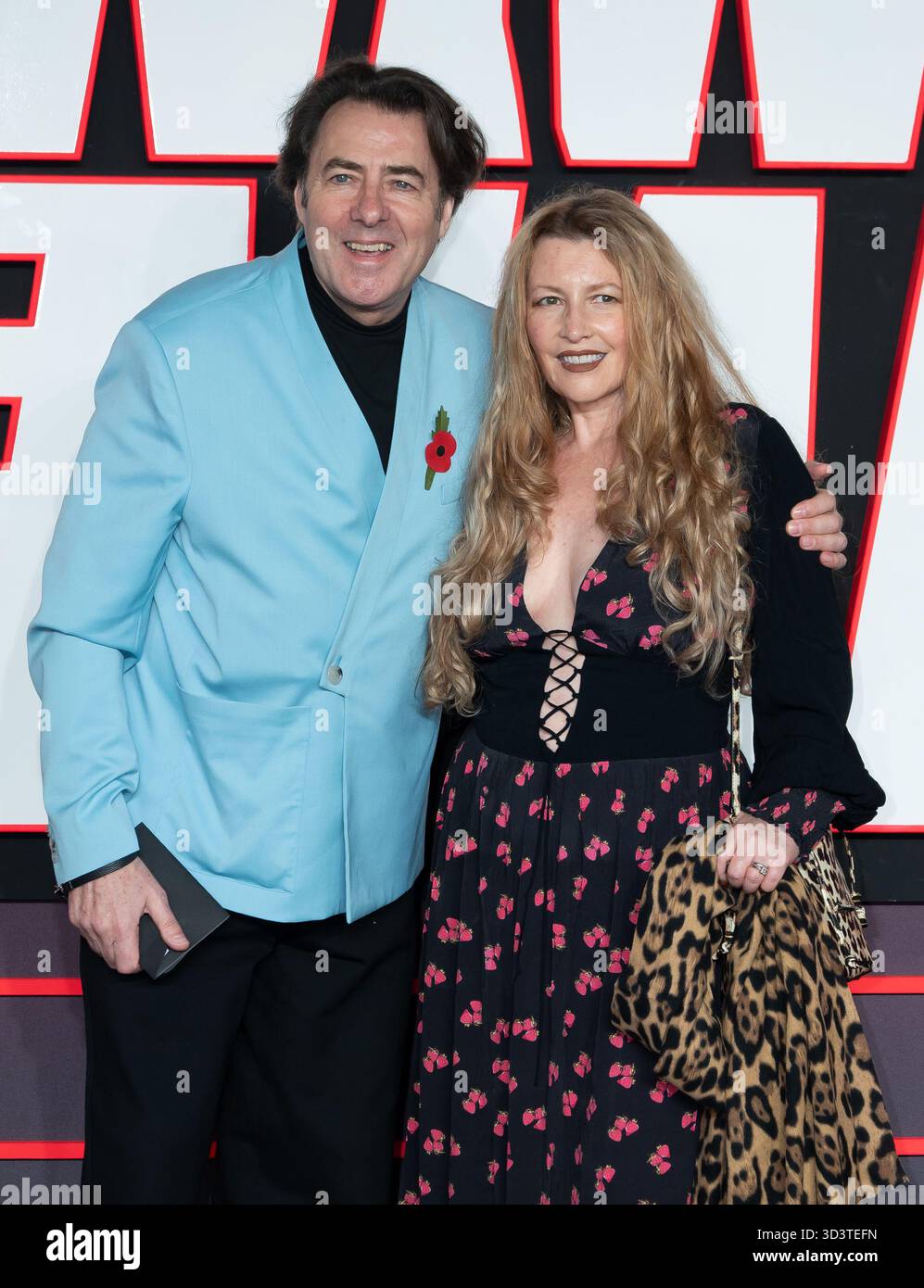 Jonathan Ross and Jane Goodman attends "The Running Man" UK Premiere at ...