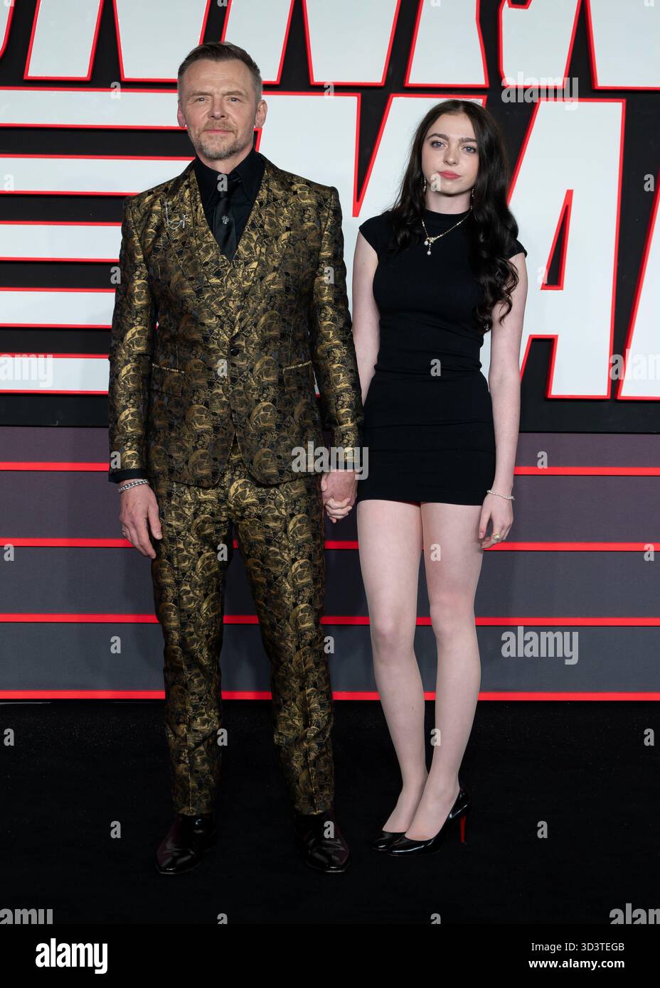 Simon Pegg and Matilda Pegg attends "The Running Man" UK Premiere at ...