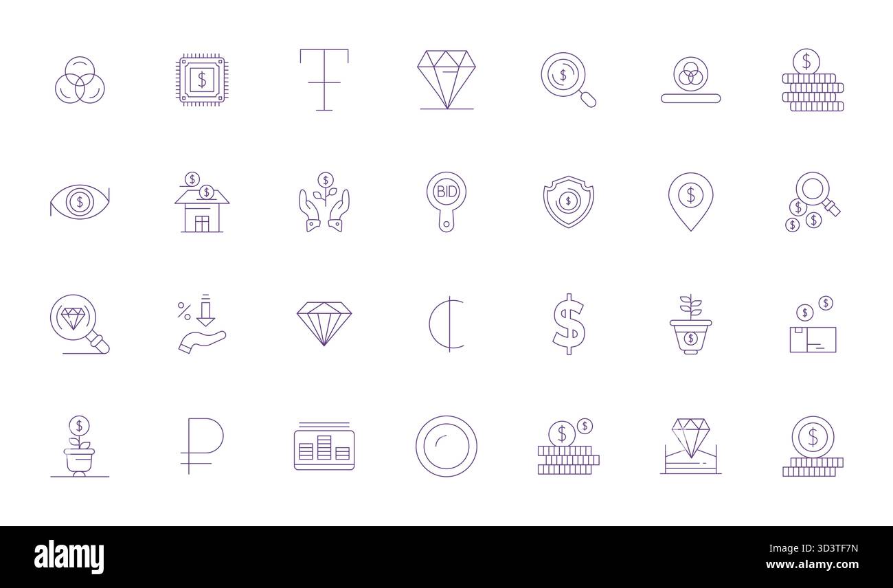 Unlock 28 Thin Line Detail Enhanced vector icons inspired by Value ...