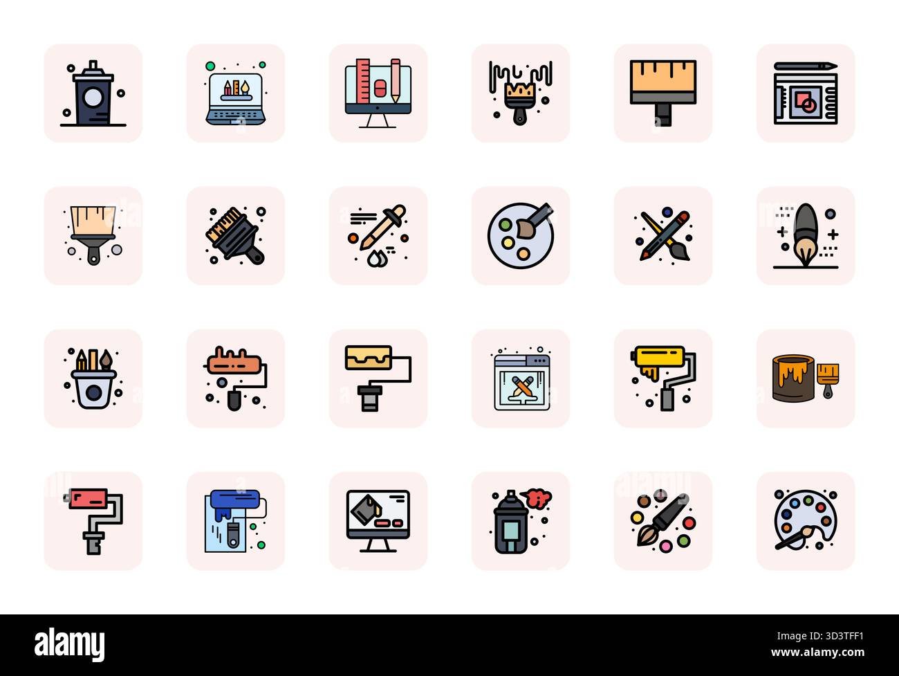 High-performance collection of 24 LineFilled vector icons for ...