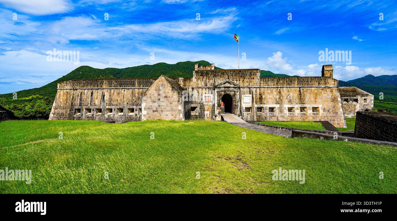 Facade of the Brimstone Hill Fortress UNESCO World Heritage Site in St ...