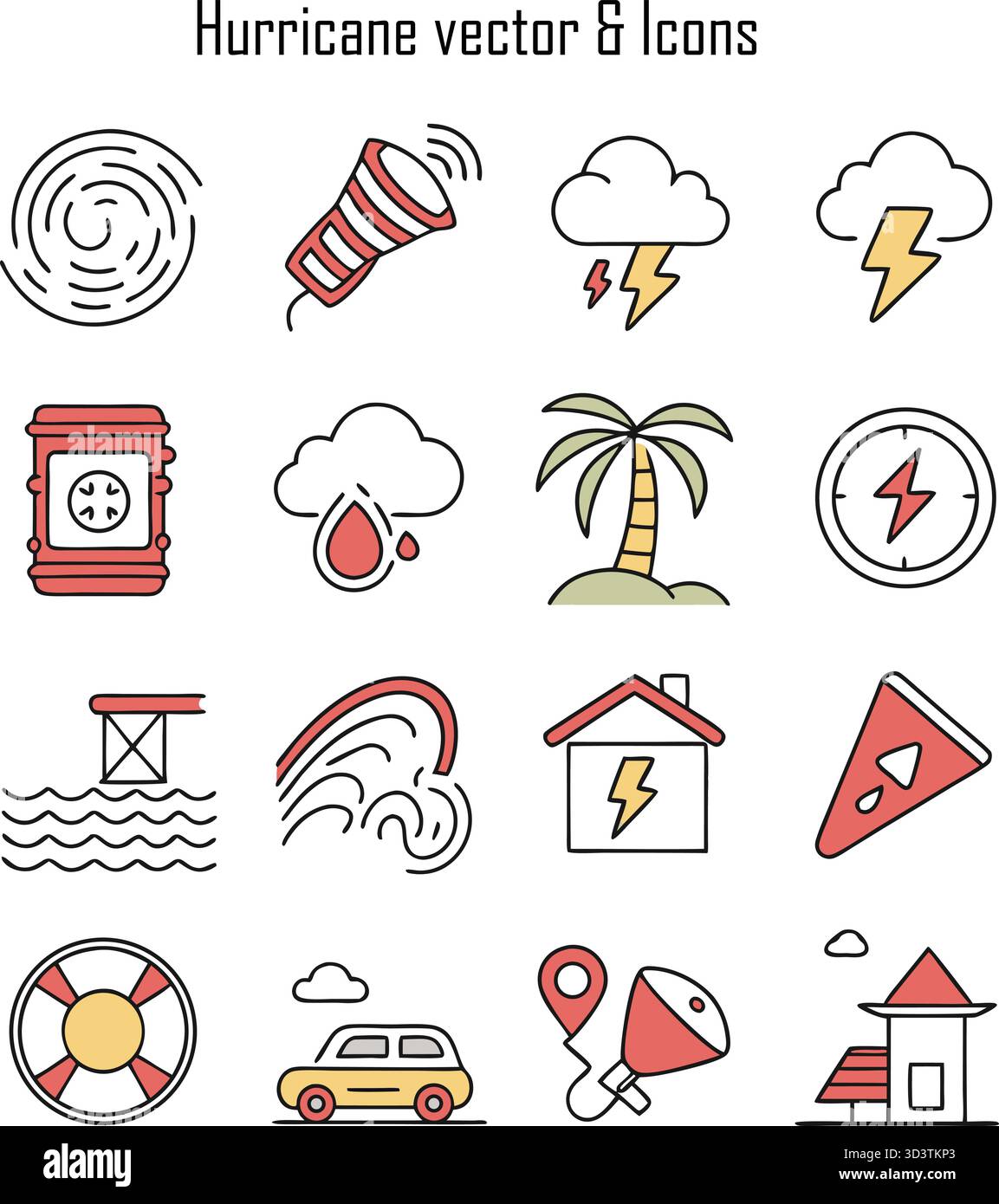 Hurricane button icon Stock Vector Images - Alamy