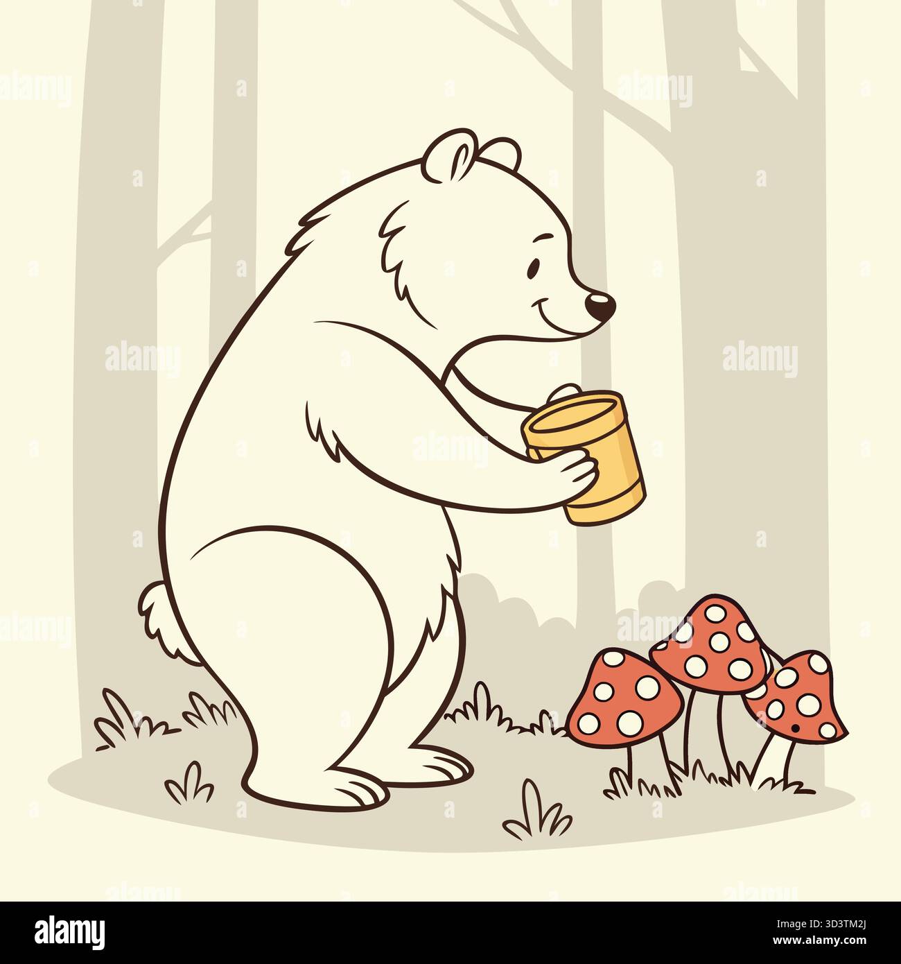 Cute forest background Stock Vector Images - Alamy