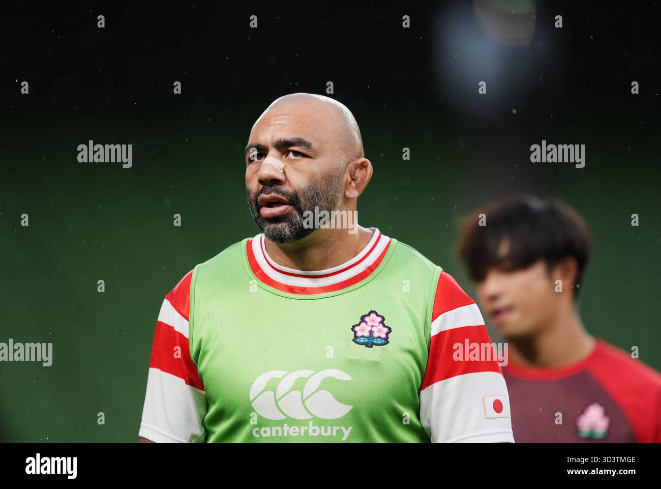 Japan's Michael Leitch during a training session at the Aviva Stadium ...