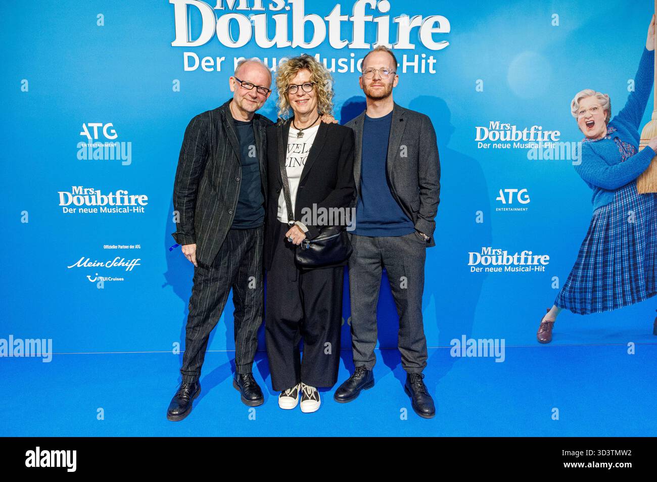 Dieter Falk with wife Angelika and son Paul at the premiere of the ...