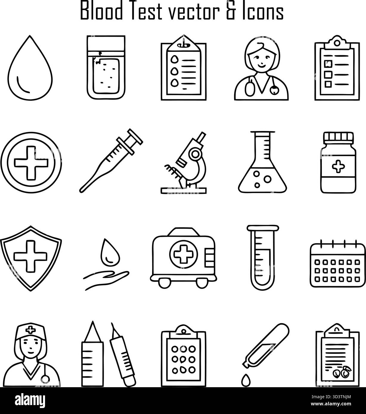 Lab technician in blood analysis Stock Vector Images - Alamy