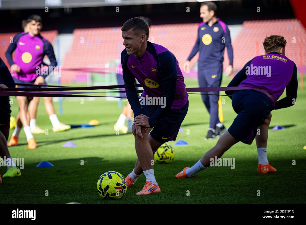 Dani Olmo (FC Barcelona) seen during the FC Barcelona’s first training ...