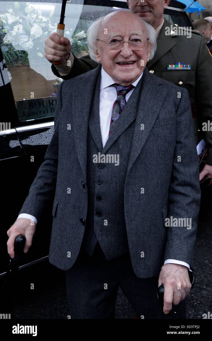 President Michael D. Higgins as he leaves the Church of the Sacred ...