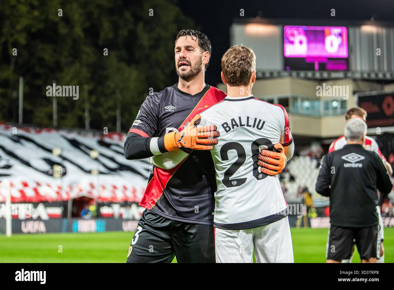 MADRID, SPAIN - NOVEMBER 06: Augusto Batalla and Ivan Balliu of Rayo ...