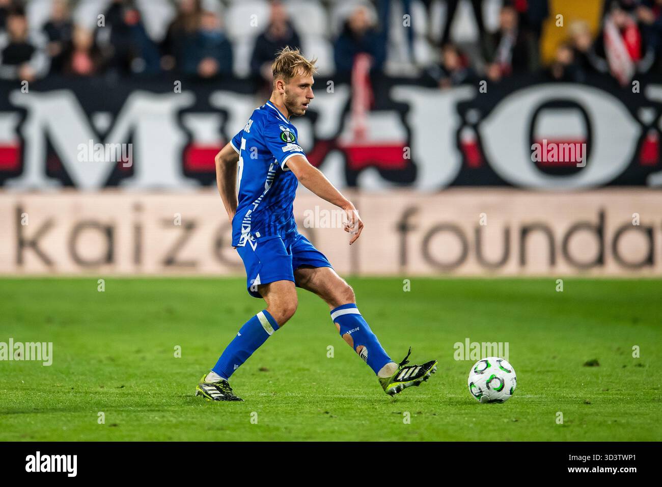 MADRID, SPAIN - NOVEMBER 06: Michal Gurgul of KKS Lech Poznan in action ...
