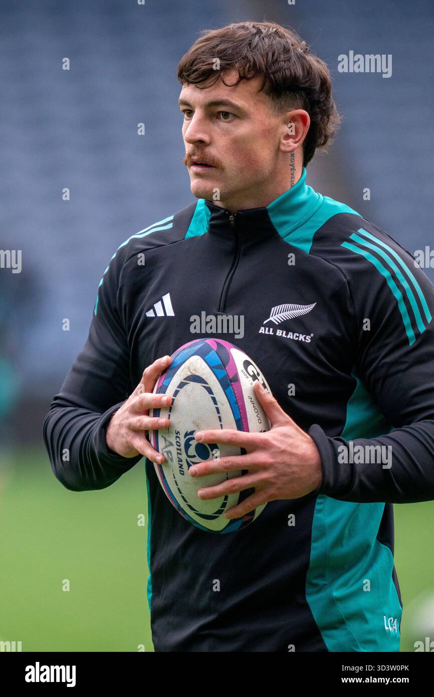 New Zealand's Leroy Carter during the team run at Scottish Gas ...