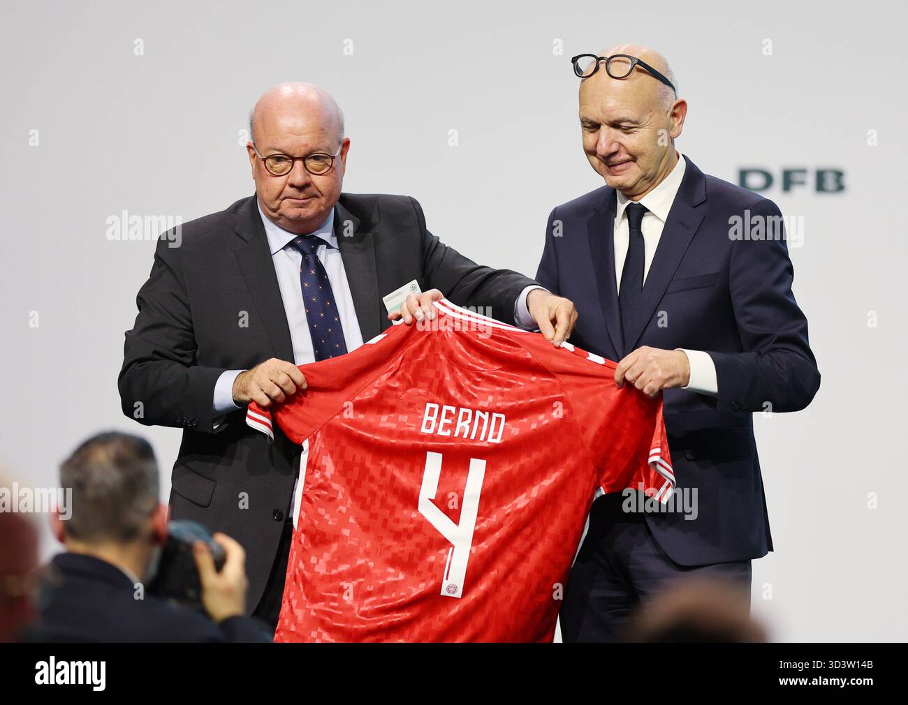 from left Jesper Moeller (President of the Danish Football Association ...