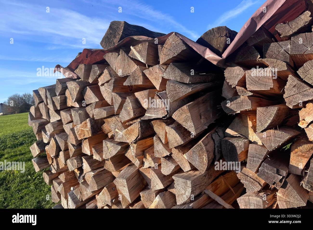 Brennholz,gestapelte Holzscheite,Holz,Holzstuecke, *** Firewood ...