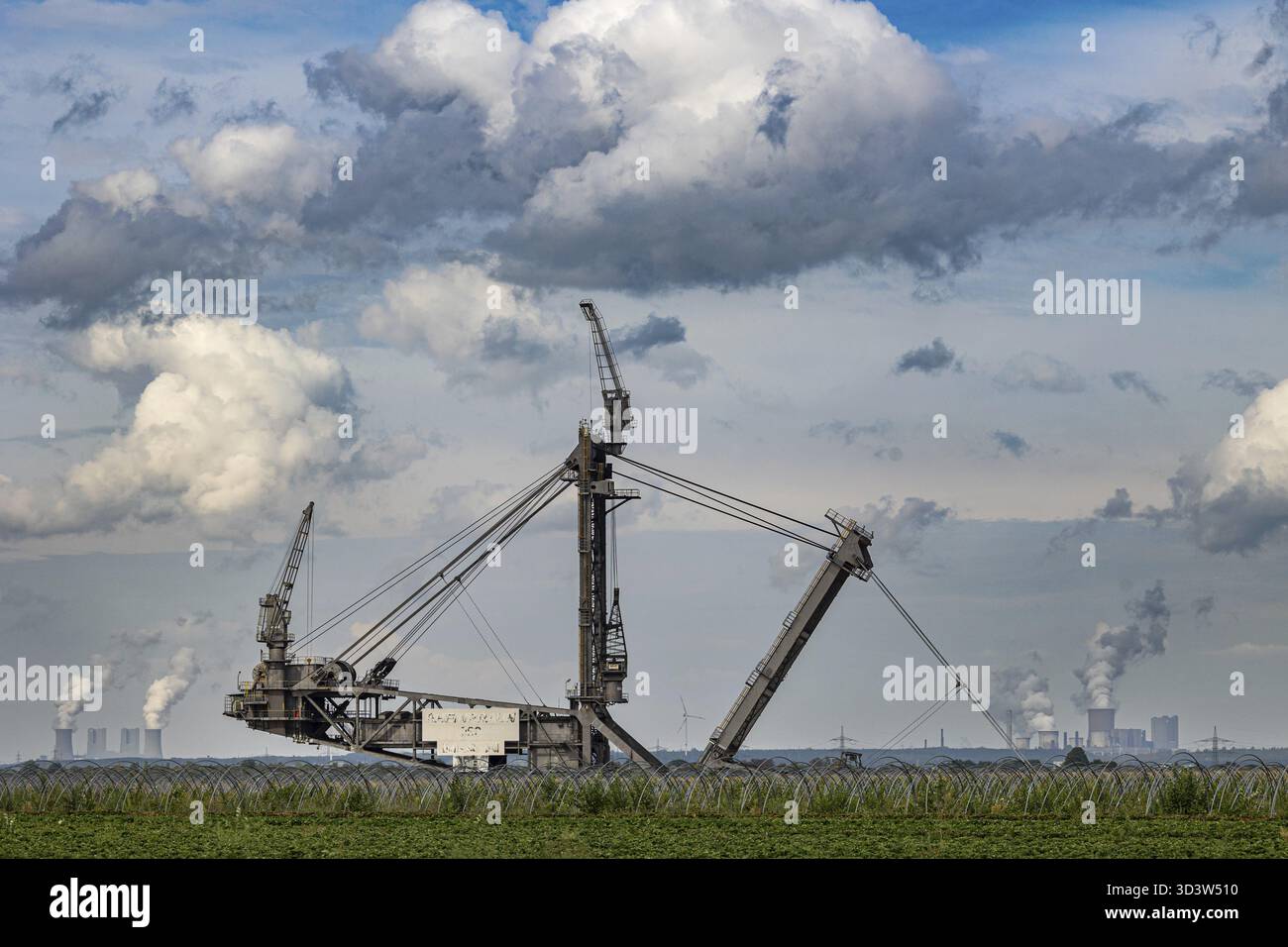 Large brown coal excavator in the Manheim district of Kerpen, Hambach ...