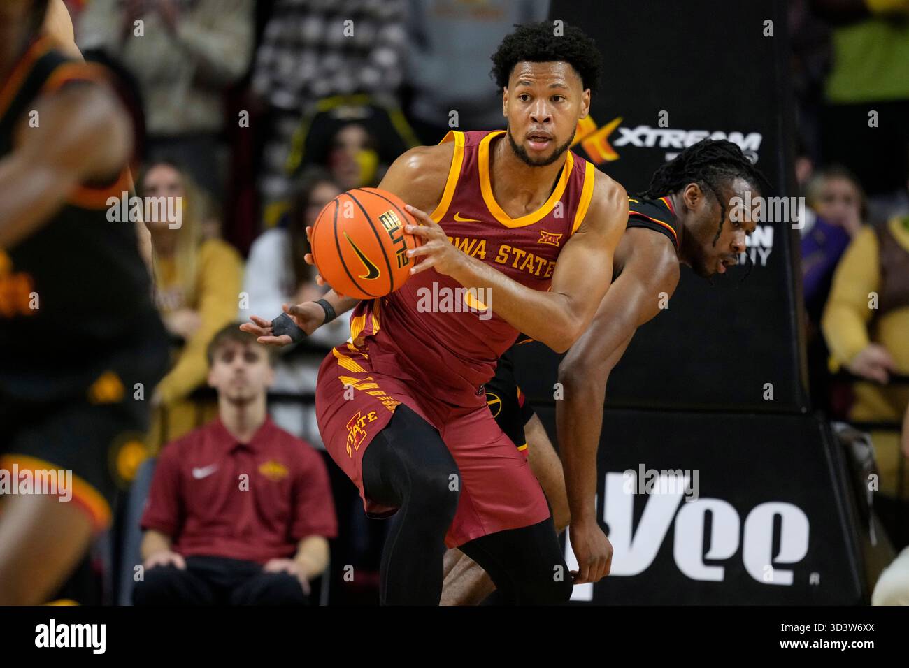 Iowa State forward Joshua Jefferson drives up court during the first ...