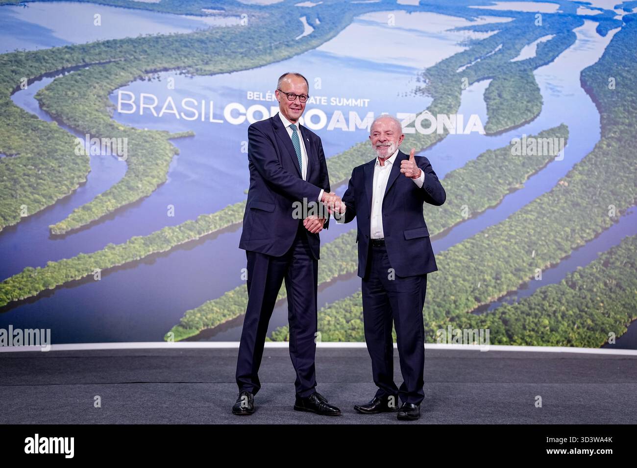 07 November 2025, Brazil, Belém: German Chancellor Friedrich Merz (CDU ...