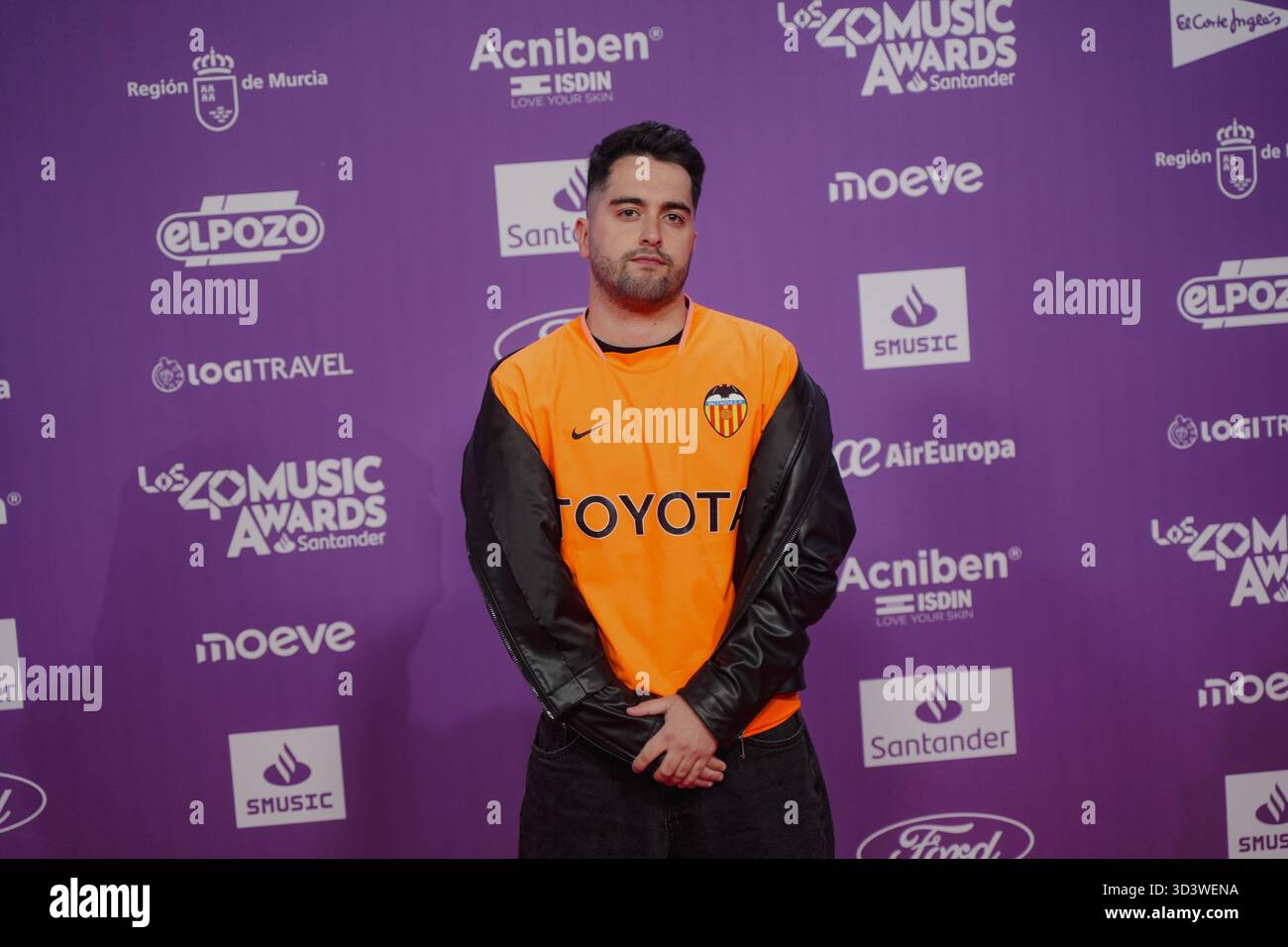 Singer Chema Rivas during the photocall prior to the Los40 Music Awards ...