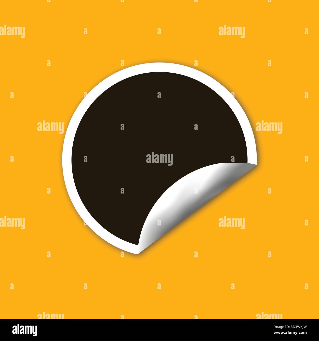 Black circle sticker Stock Vector Images - Alamy