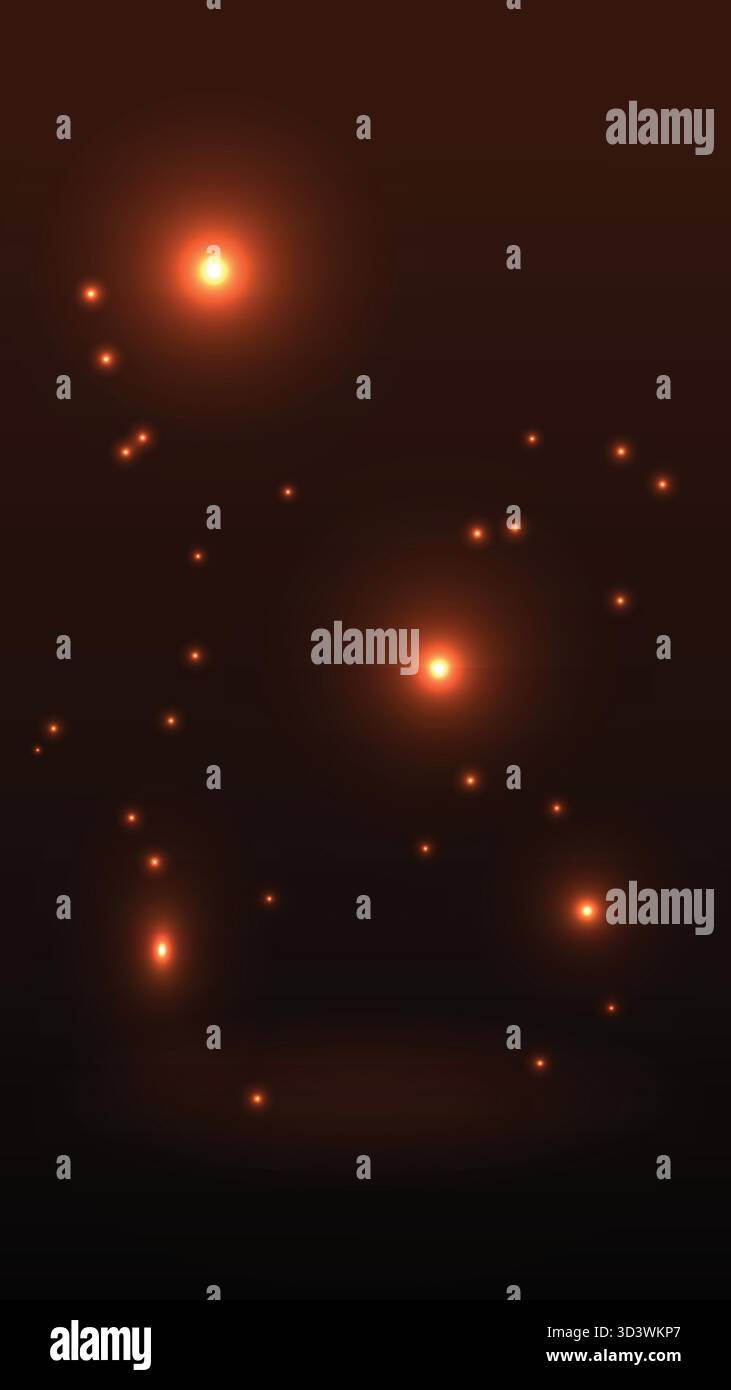 Ember sparks particle glowing background Stock Vector Images - Alamy