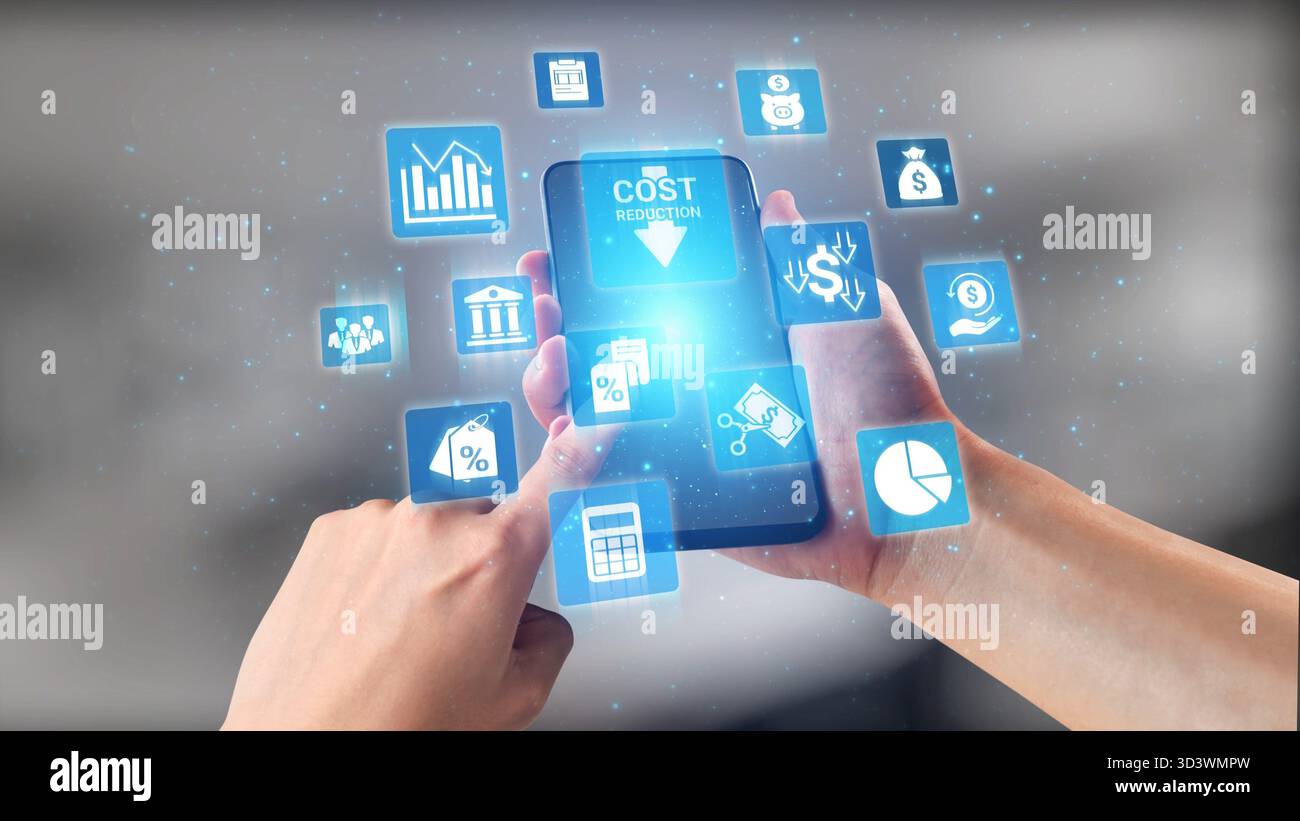 Cost reduction and cost saving through digital transformation, business ...