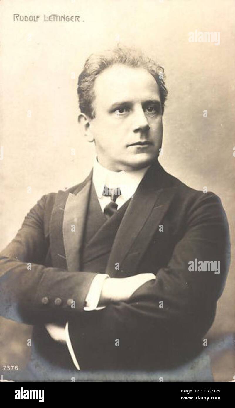 A postcard portrait of German actor Rudolf Lettinger, taken circa 1910 ...