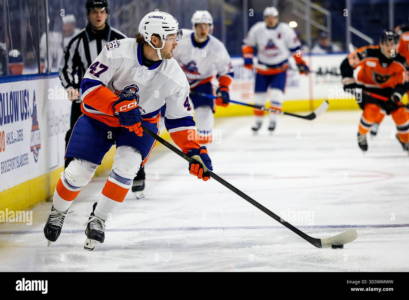 November 5, 2025: Bridgeport Islanders defenseman Sean Day (47) skates ...