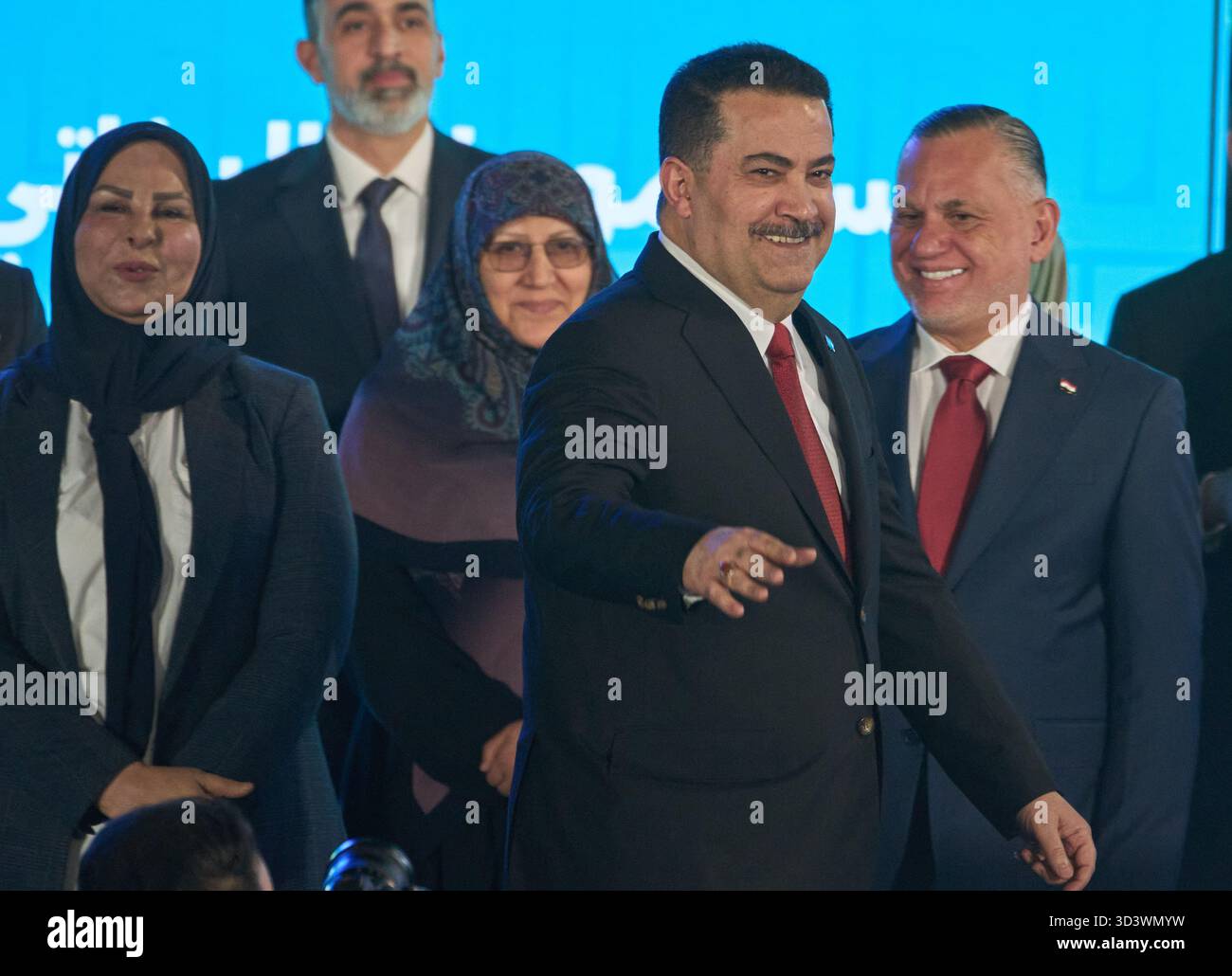 Iraqi Prime Minister Mohammed Shia al-Sudani arrives to his political ...