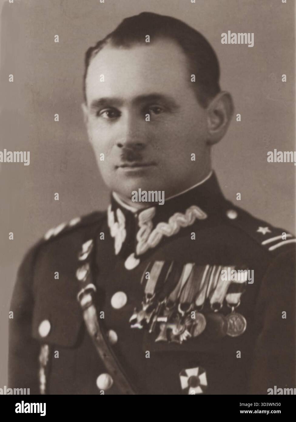 A photograph from circa 1935 of Stanislaw Stawarz, a Polish Army Major ...