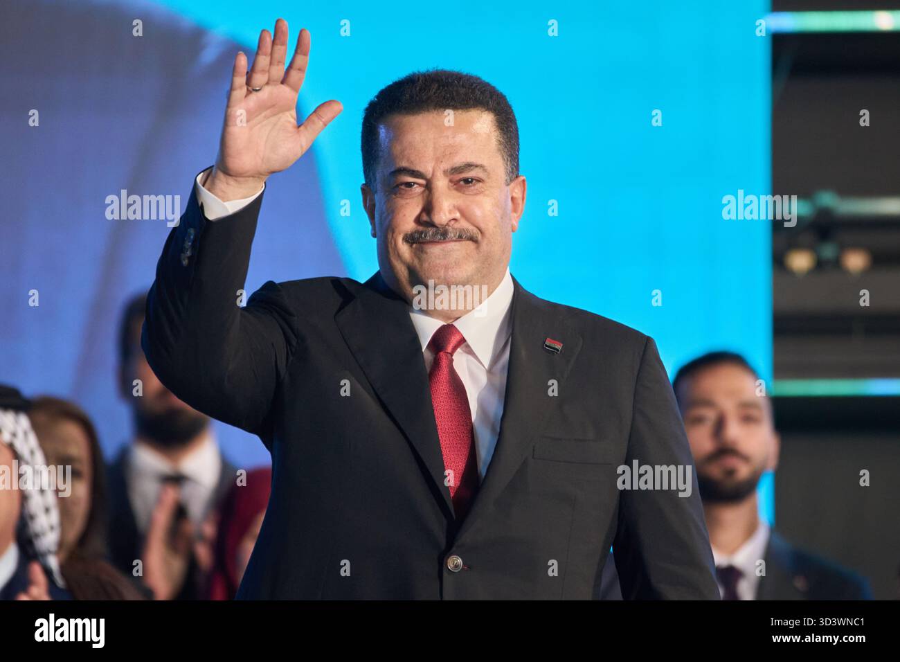 Iraqi Prime Minister Mohammed Shia al-Sudani arrives to his political ...