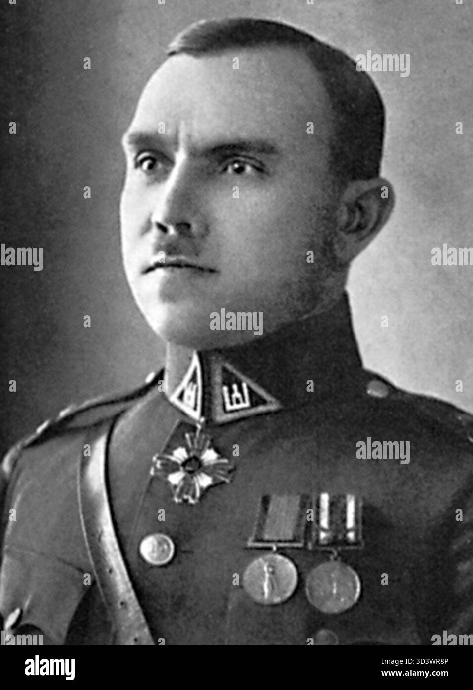 Klemensas Popeliuka, a Lithuanian military officer, is depicted wearing ...