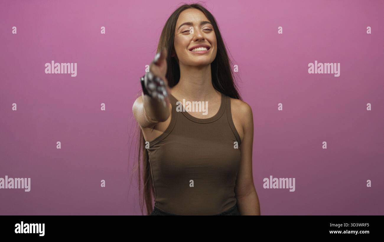 Woman extends hand handshake hi-res stock photography and images - Alamy