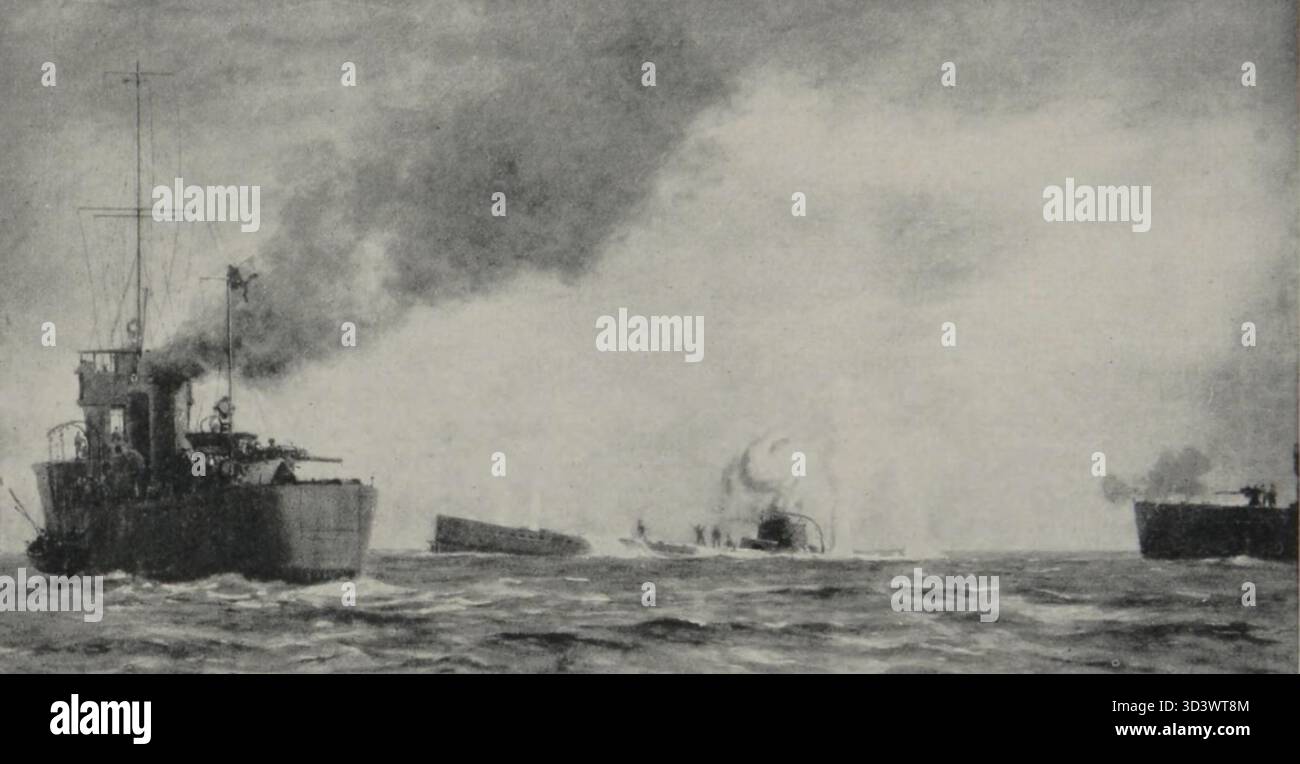 The German submarine U12, known for its piracy, was rammed by the ...