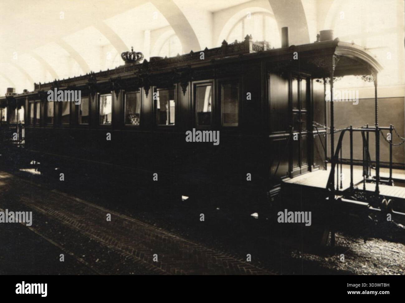 A salon car from the royal train of King Ludwig II of Bavaria, used ...