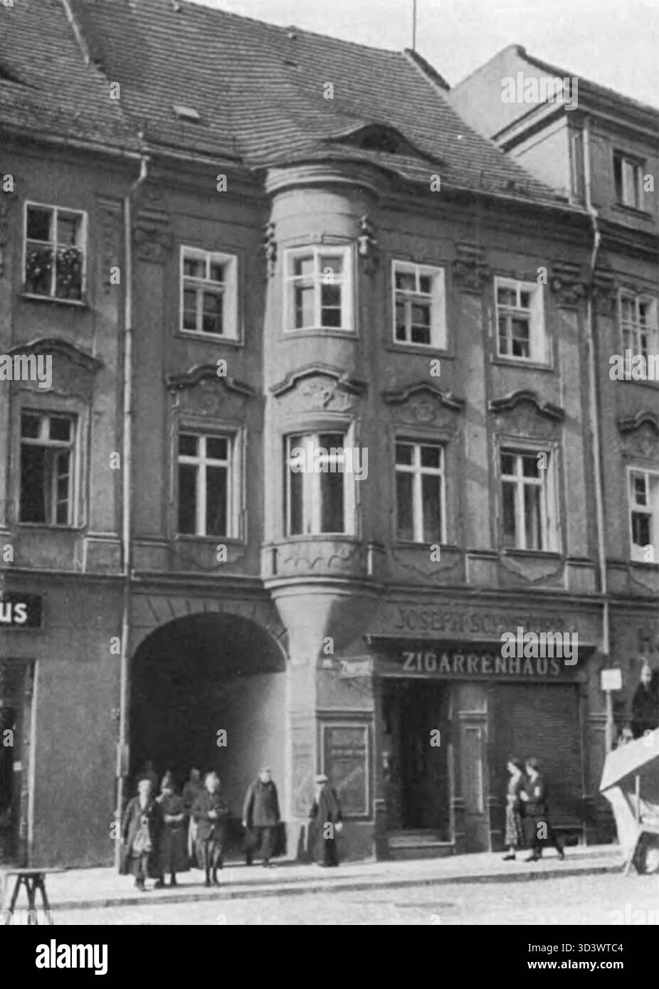 A 1938-1939 image of the Rynek (main square) in Prudnik, Poland ...